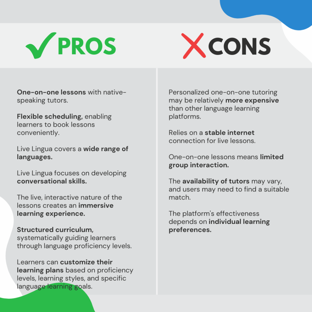 Live Lingua Review: Overview, Features, Comparisons & More - Cooljugator