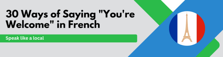 30 Ways of Saying You're Welcome in French - Cooljugator
